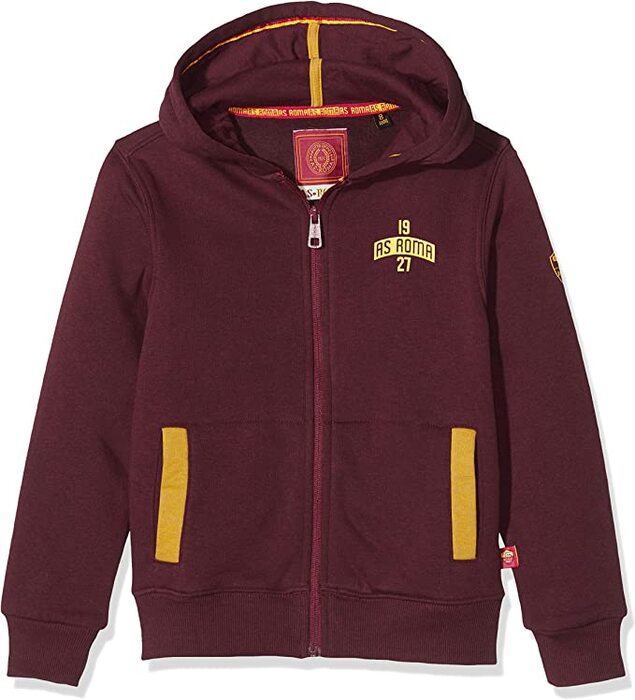 AS Roma Felpa Zip con Cappuccio Bambino Felpa con Cappuccio Bambini e ...