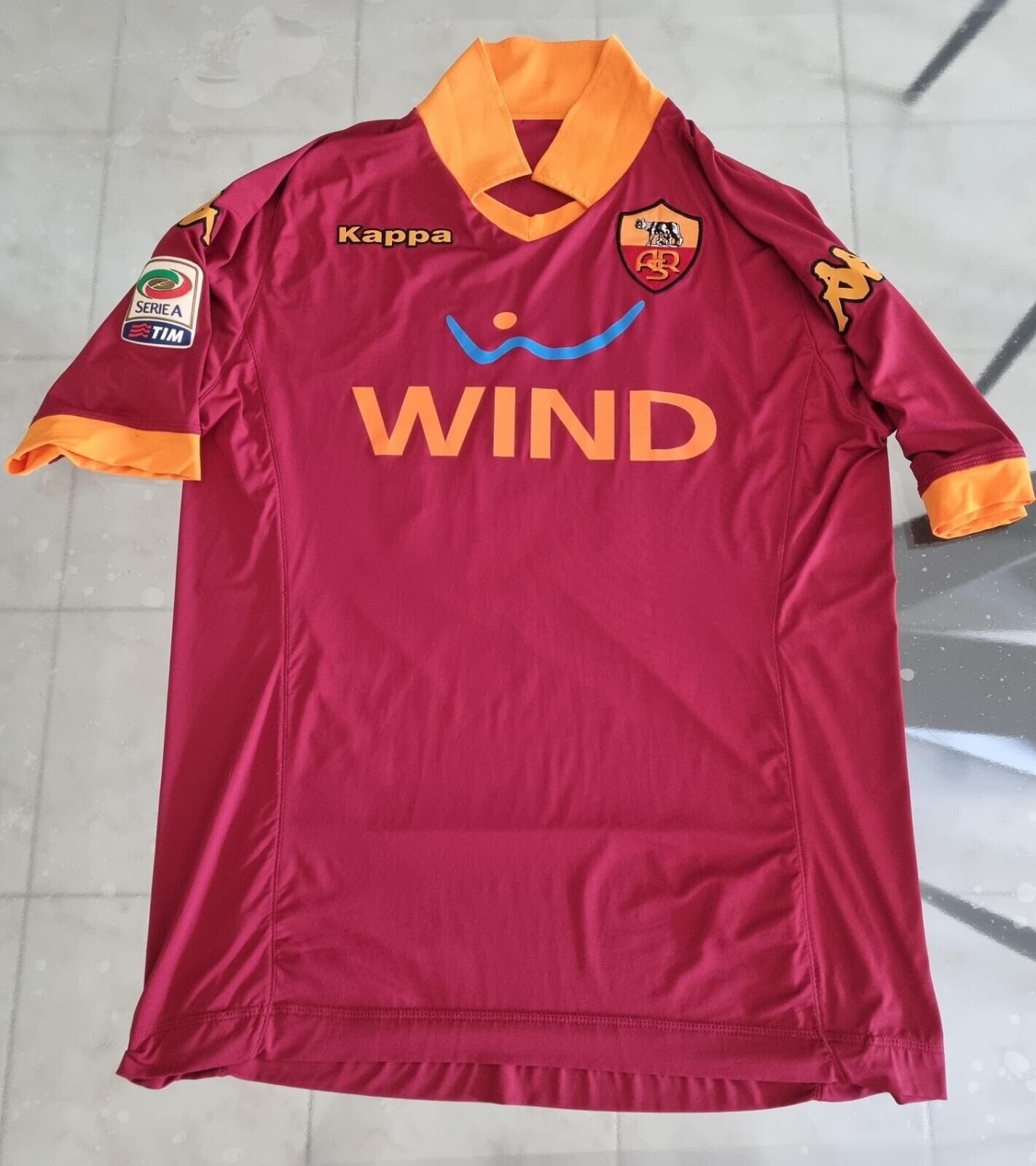 Maglia Roma TOTTI_DE ROSSI 2012-2013 kappa Wind ORIGINALE :: PUNTO ROMA AE